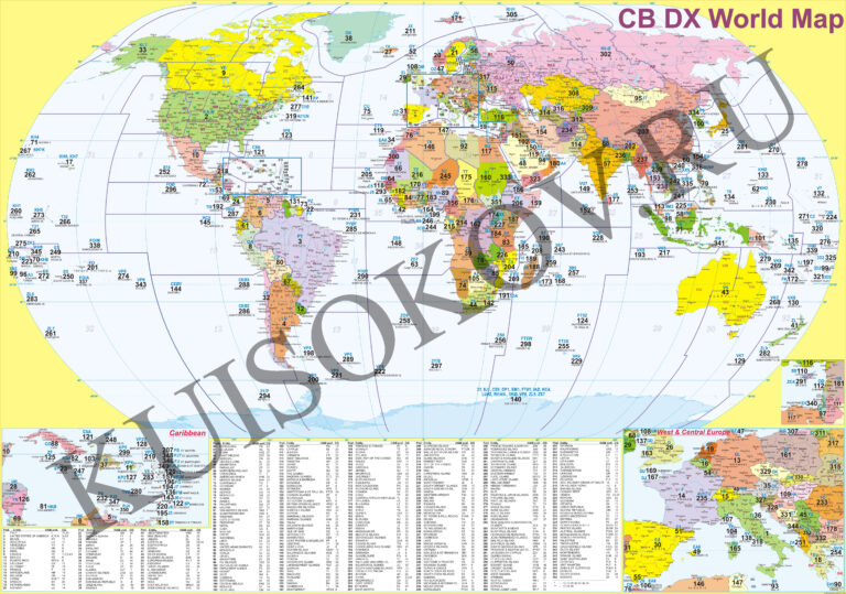 CB DX World Map - HE9HDH